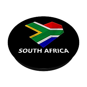 Love South Africa Flag Polygon, South African Pride PopSockets Grip and Stand for Phones and Tablets