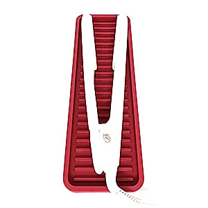 Happitasa Silicone Kitchen Sink Organizer Tray, Sponge Holder and Countertop Protector | Straight Lines Style (SAND DOLLAR, 12"x4")