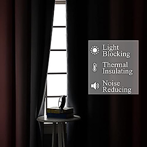 Pink and Grey Blackout Curtains 84 inch Length,Ombre Full Room Darkening Window Curtains for Living Room,Grommet Thermal Insulated Drapes,Light Blocking Curtains for Girls Bedroom,52x84 Inch, 2 Panels