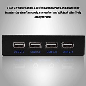Limouyin Floppy Front Panel 3.5'' 4 Port USB2.0 HUB Floppy Front Panel 9 Pin to 4 Interface USB 2.0 HUB for Computer PC