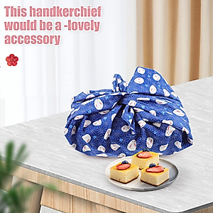 ABOOFAN Japanese Traditional Wrapping Cloth Rabbit Printed Handkerchief Bento Lunch Bandana Cover Bag Gift Box Packaging Cloth for Home Outdoor Picnic