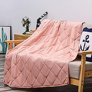 NexHome Weighted Blanket Kids 5lbs, 36x48 inches Toddler Heavy Blanket, Warming and Cooling Weighted Blanket for Boys and Girls, 100% Soft and Breathable Kids Weighted Blanket, Pink.