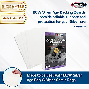 BCW Silver Age Comic Book Backing Boards - 100 ct