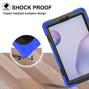 CCMAO Galaxy Tab A 8.4’’ Case 2020, SM-T307 Case, [Hand Strap] 360 Degree Rotating Kickstand Full-Body Impact Resistant Cover for Samsung Galaxy Tab A 8.4-inch SM-T307 (Blue)