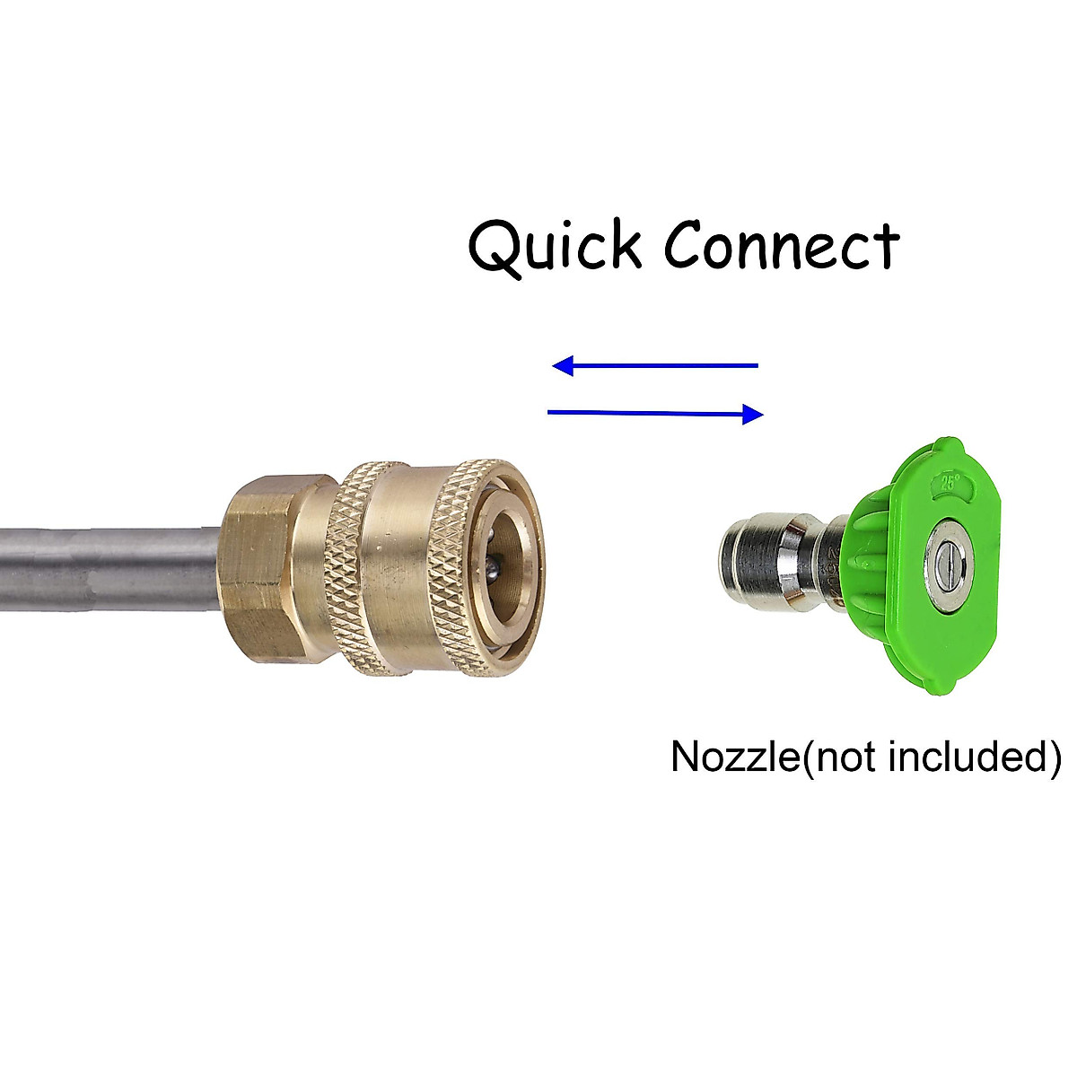 M MINGLE Pressure Washer Extension Wand, Second Story Quick-Connect Nozzle Tips for Power Washer