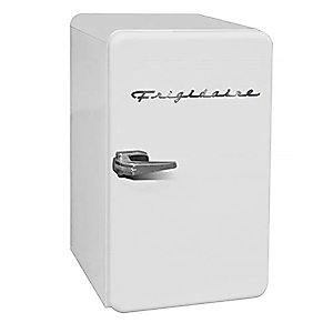FRIGIDAIRE EFR372-WHITE 3.2 Cu Ft White Retro Compact Rounded Corner Premium Mini Fridge