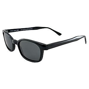 Pacific Coast Feather Original X-KD's Biker Polarized Lenses Black Frames 20% Sunglasses