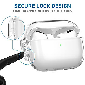 Valkit Compatible Airpods Pro 2 Case Clear with Lock, Shockproof AirPods Pro 2nd/1st Generation Case Soft Transparent Protective Cover with Lanyard iPods Pro 2 Skin for Airpods Pro 2nd/1st Gen