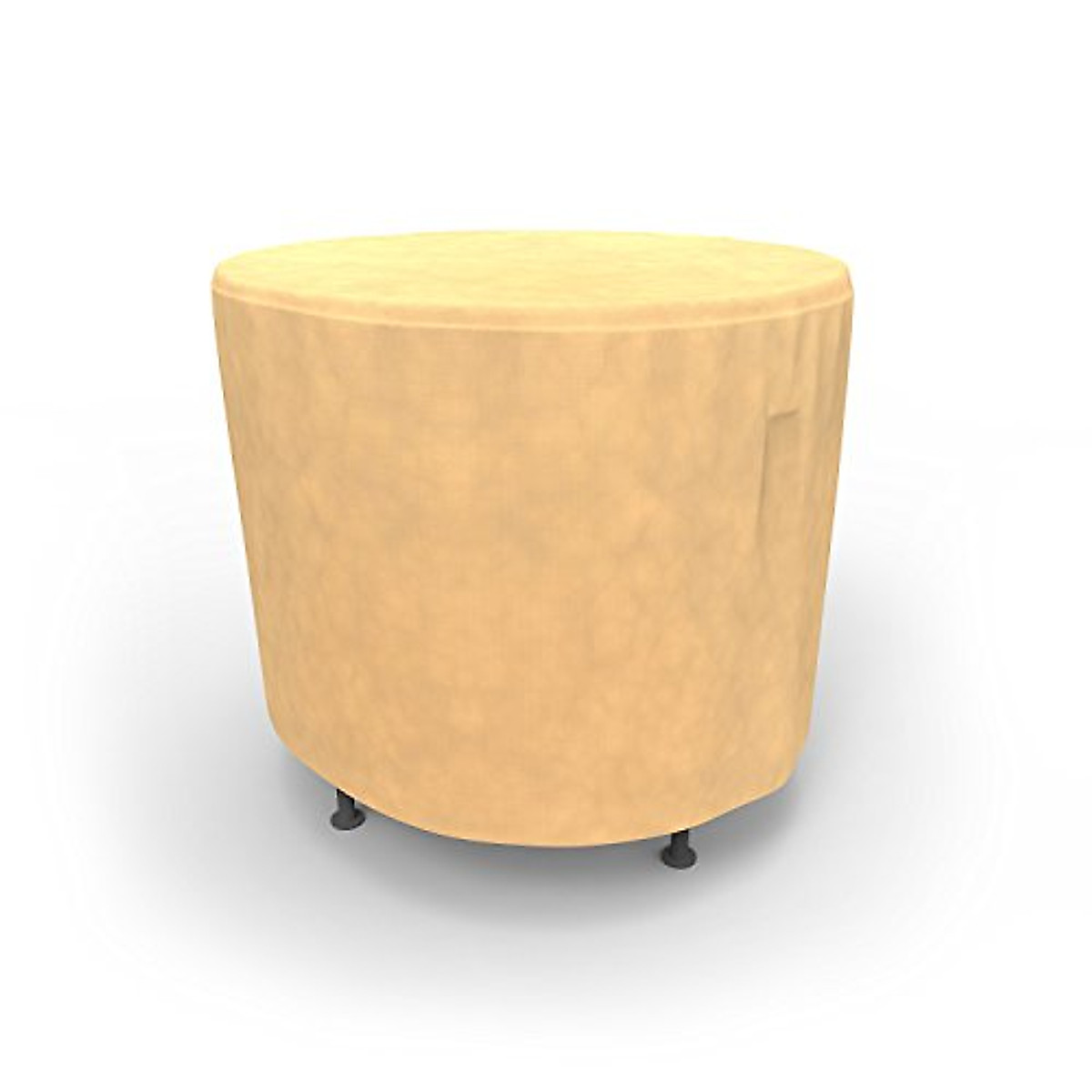 Budge P4A07SF1 All Seasons Round Patio Table Cover Lightweight, UV-Resistant, Extra Small, Tan