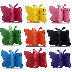 Ipad 5/6/Air/Air 2 Case,ER CHEN(TM) Kids Light Weight Cute Butterfly Design Shock Proof EVA Foam Series Case Compatible for Ipad 5/6/Air/Air 2(Pink)