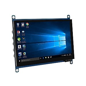 XYGStudy for Raspberry Pi Jetson Nano 7inch QLED Quantum Dot Display Capacitive Touch Screen 1024×600 LCD, G+G Toughened Glass Panel Supports Various Devices & Systems