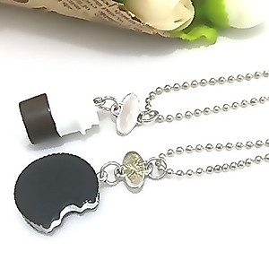 MileHouse Necklace for Women,2Pcs/Set Cookie Coffee Bead Chain Necklaces Kids Jewelry