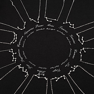 BriLove 925 Sterling Silver Bracelet -"Pisces" Constellation Zodiac 12 Horoscope Astrology Women CZ Link Bracelet Clear April Birthstone