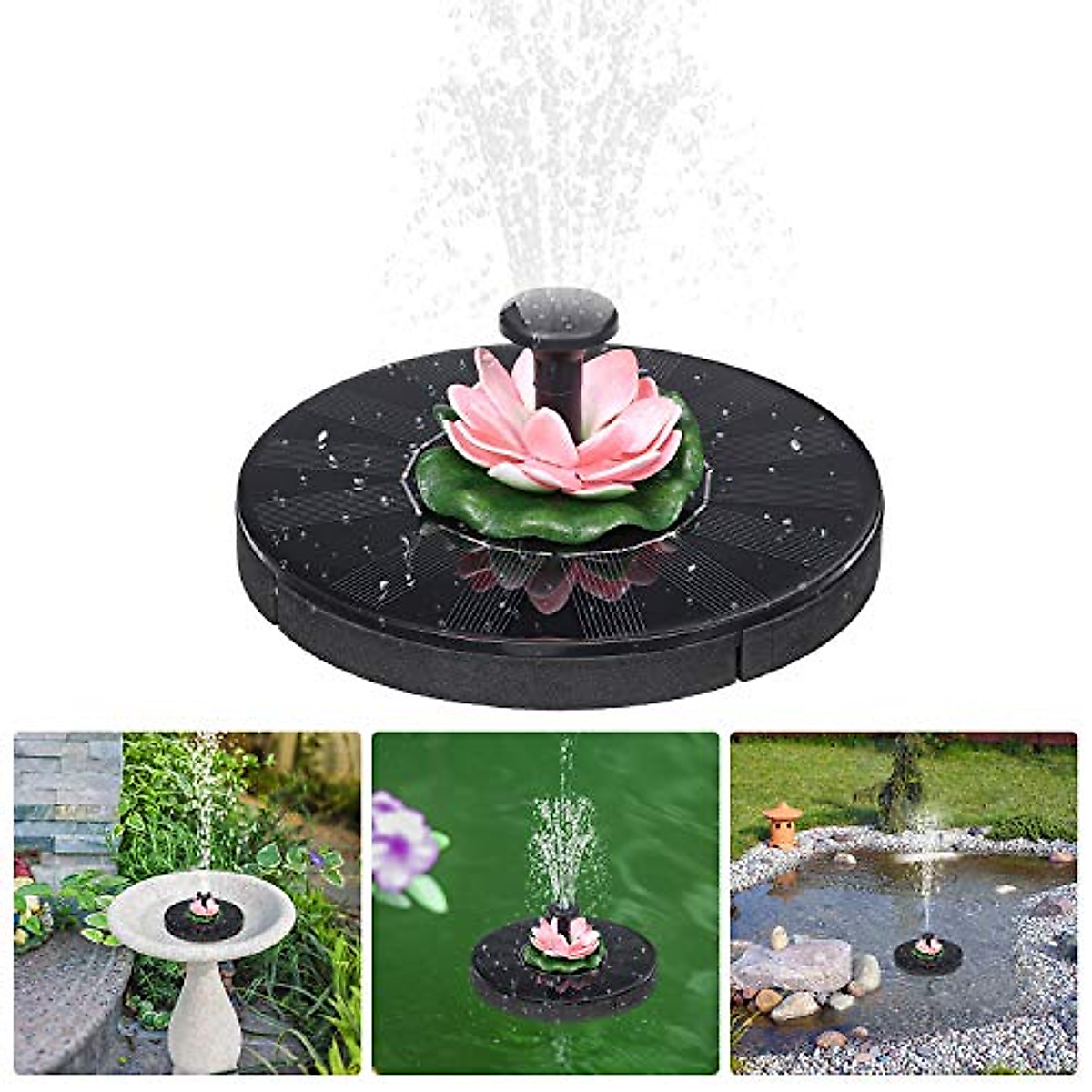 XXXDXDP Solar Powered Energy Fountain Pump Kit Water Pump Set with DIY Fountain Pump for Outdoor Fish Tank Pond Garden Patio Lawn Pool