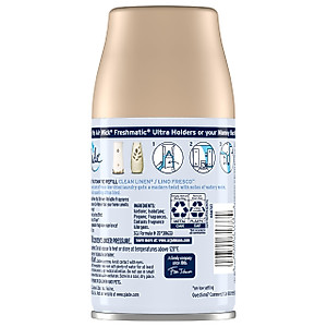 Glade Automatic Spray Refill and Holder Kit, Air Freshener for Home and Bathroom, Clean Linen, 6.2 Oz, 2 Count