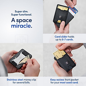 TRAVANDO Swype Slim Wallet for Men Metal RFID Blocking Mens Wallet Card Case