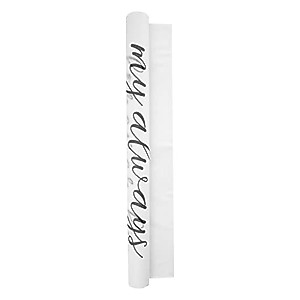 Sparkle and Bash White Aisle Runner for Wedding Ceremony Decorations for Outdoors, You Will Forever Be My Always Aisle Runner (50 x 3 Ft)