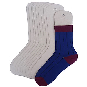 TATYZ Cardboard Sock Inserts Form Blockers, Sock Shaper and Organiser for Storage or Display - 10 PCS (Large)
