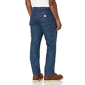 Carhartt Men's Big & Tall Loose Fit Utility Jean, Canal, 46W x 32L