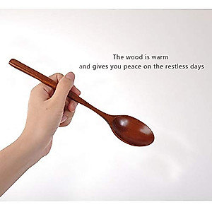 YUUAND Kitchen Utensil Soup-Teaspoon Tools Tableware Wooden Cooking Fork Spoon Kitchen，Dining Bar,Cooking Spoon & Spatula Tools Perfect for Non-Stick