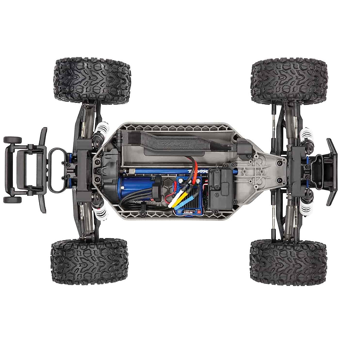 Traxxas 670764BLUE Rustler 4x4 Vxl: 1/10 Scale Stadi