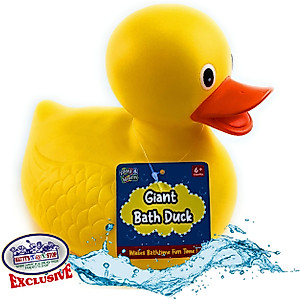 Mɑtty's Toy Stop Large Rubber Duck (9" x 6.5" x 7.5") Perfect for Bathtime, Pools, Etc.