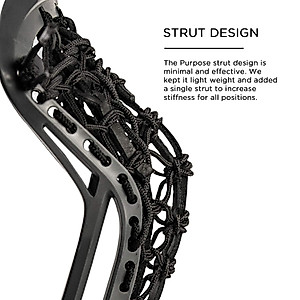 Epoch Lacrosse - Women's Purpose 15 Lacrosse Head with Ladder Pocket, Strung Head, 15-Degree Bottom Rail, Composite Injected Polymer, Crafted in USA - Black