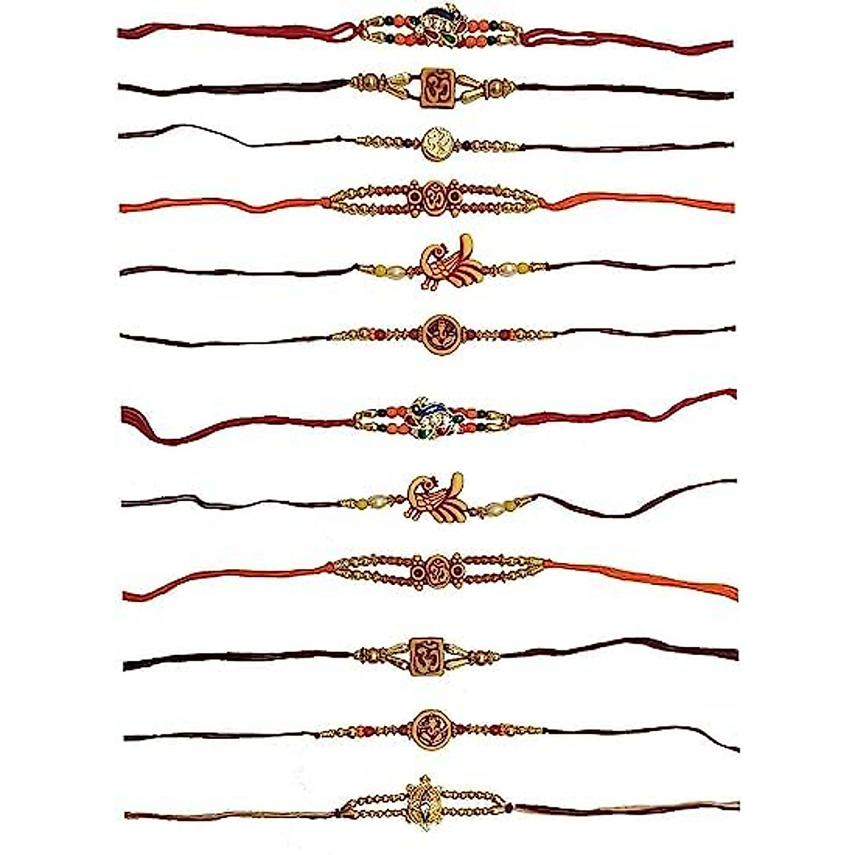 Religious Om Rakhi for Brother Bhai|Dora Rakhi Ganesha Rakhi for Brother Rakhi for Raksha Bandhan (Red)