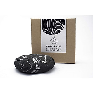 Chada Magic Rocks : Charcoal Air Freshener, No Chemicals,100% Activated Tropical Charcoal, Fragrance-Free Deodorizer, Natural Room Odor Eliminator, Air Purifier, Neutralizer,Absorb Smoke Smell,1x180g