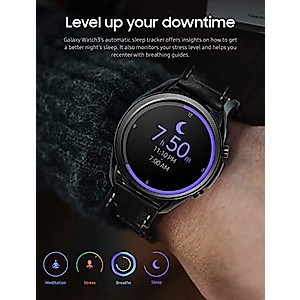 Samsung - Galaxy Watch3 Smartwatch 45mm Stainless - Mystic Blk -SM-R845UZKAXAR- (Renewed)