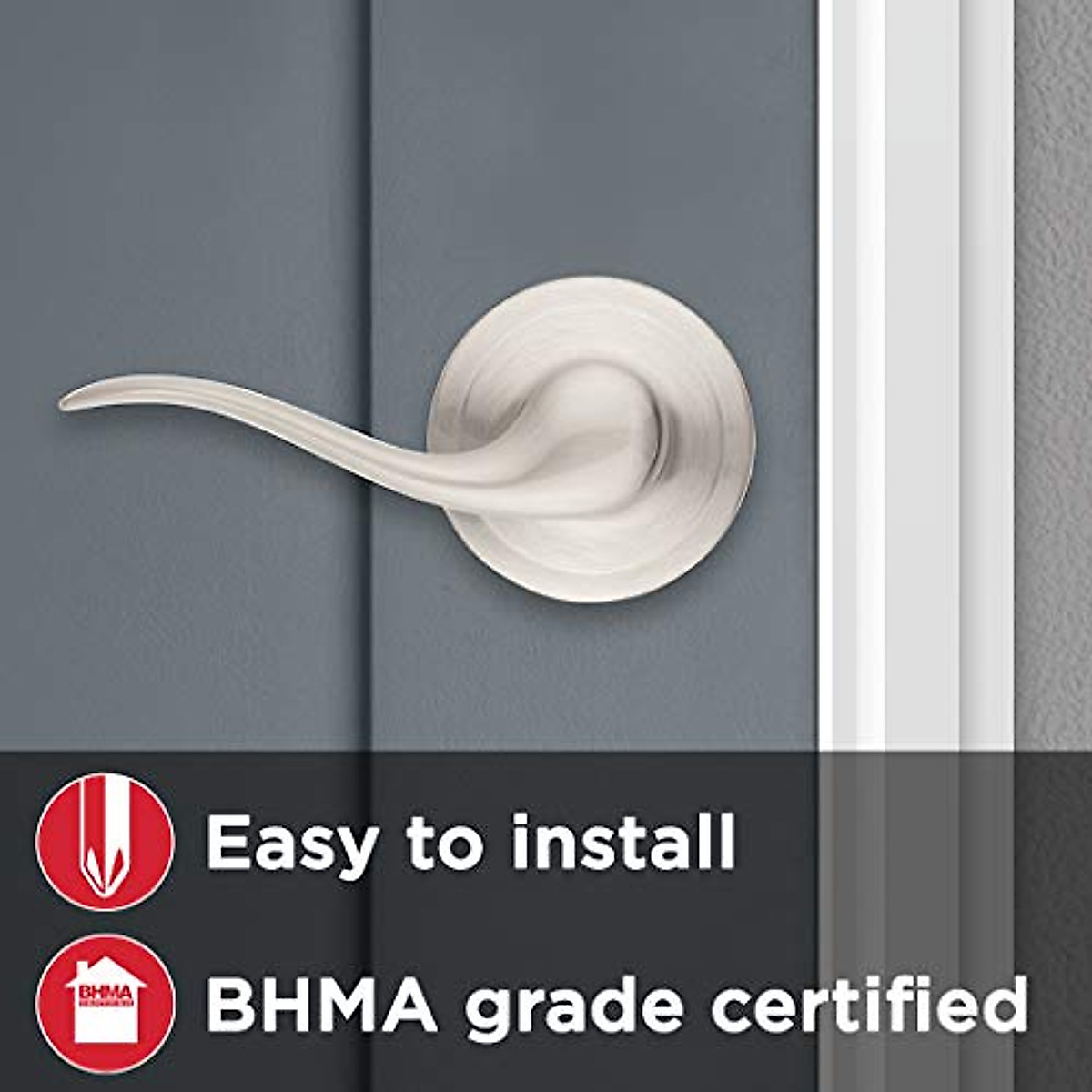 Kwikset ECR54BCP0HOLE SatNI Tustin Pass Lever