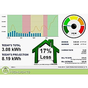 Eyedro Home Solar & Energy Monitor - Track, React, Save Money - View Your Energy Usage in a Variety of Ways via My.Eyedro.com (No Fee) - Electricity Costs in Real Time - Net Metering - EYEFI-4 (WIFI)