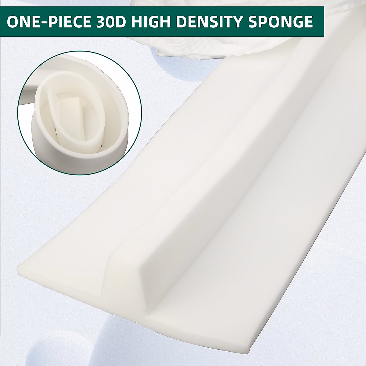 Bed Bridge Twin to King Converter Kit, Split King Gap Filler Mattress Bed Connector, One-Piece Foam with Detachable Cover for Stayover, Family, Vacation Rentals