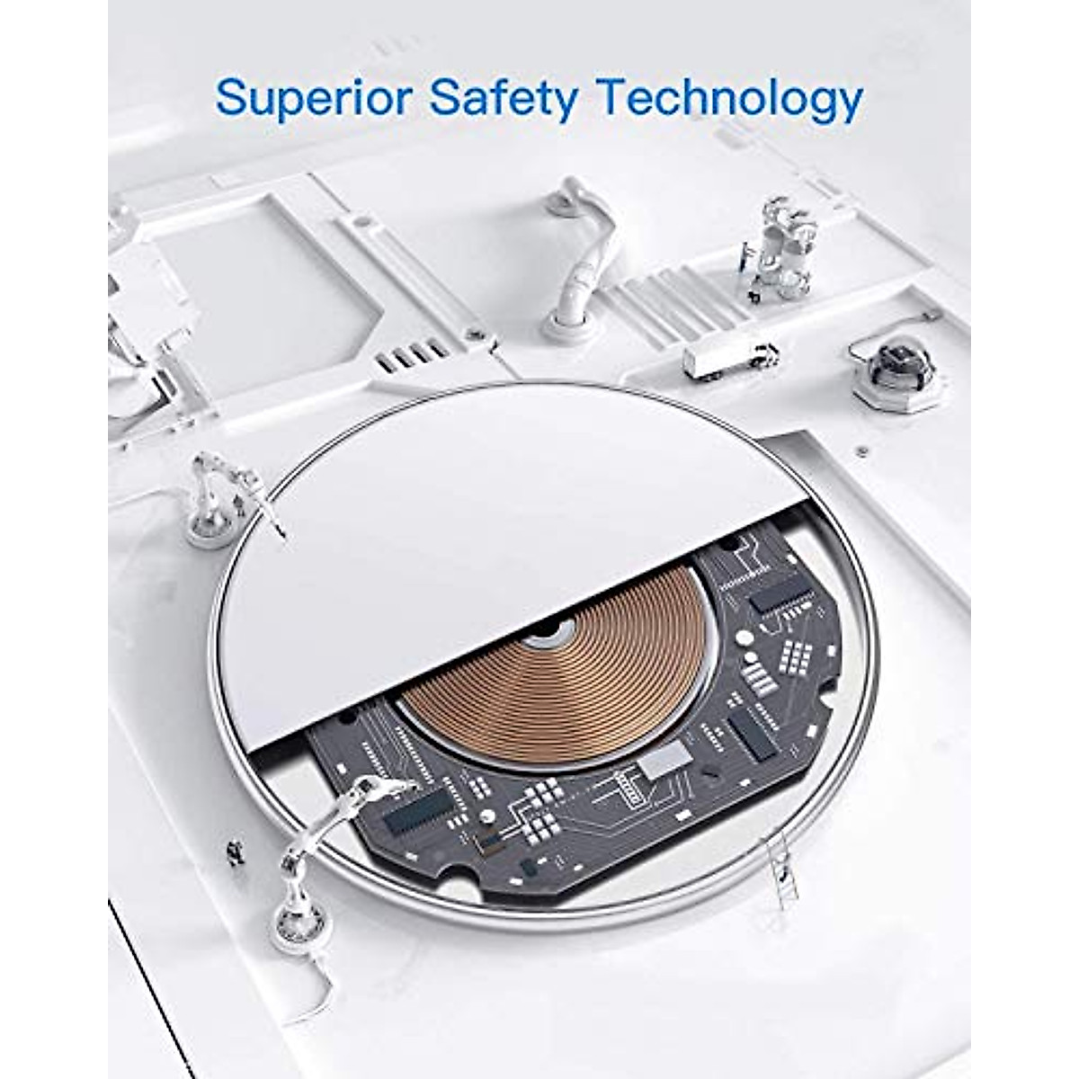 PHONIL 15W Wireless Charger Fast Charging Pad Slim for Galaxy Z Flip 3 and Z Fold 3 5G Phones, Quick Charge White Compatible with Samsung Galaxy Z Flip3 5G and Z Fold3 5G Models, PH-PH20862W4E-60