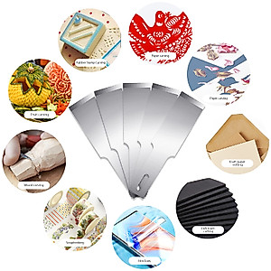 Jetmore 100 Pack Hobby Blades Set #17 Craft Knife Blades Refill Hobby Knife Replacement Blades with Storage Box for Art and Craft Scrapbooking Supplies Cutting Caving