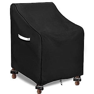 HCFGS Patio Chair Covers Waterproof, 210D Patio Furniture Covers Waterproof for Chairs, Heavy Duty Outdoor Lawn Patio Furniture Covers (27" W x 48.5" D x 33" H）