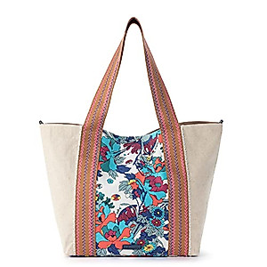Sakroots Catalina Canvas Tote, Lake Flower Power