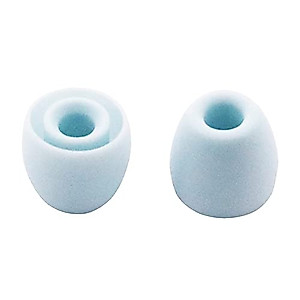 Rayker Ear Tips Compatible with Powerbeats Pro, Soft Silicone Earbud Tips Eartips, S/M/L/ Double Flange Sizes Include, Compatible with Powerbeats Pro PB Pro, 8 Pairs, Glacier Blue