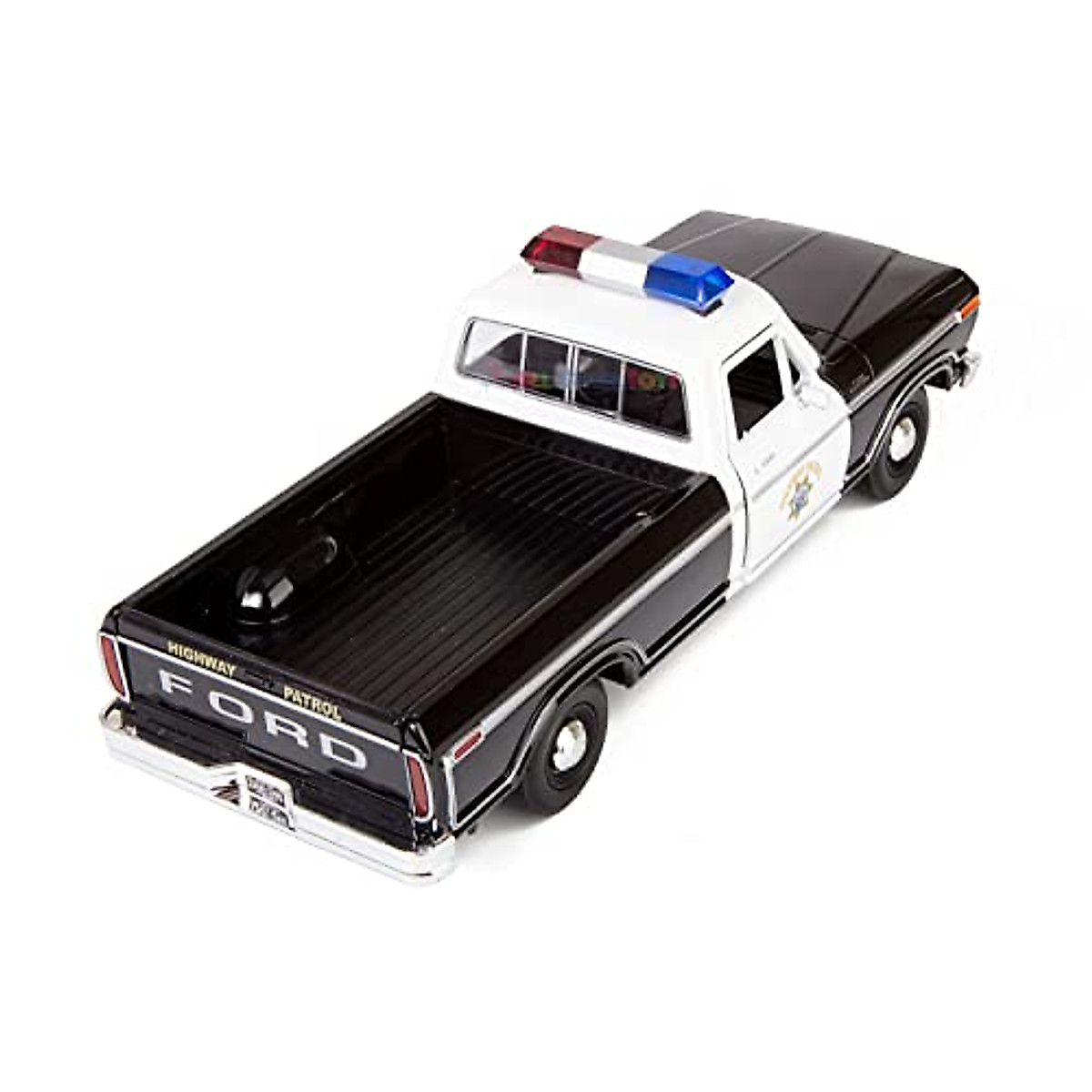 Motormax All Star Toys Exclusive 1979 Ford F-150 California Highway Patrol CHP Police Pickup Truck 1:24 Diecast Law Enforcement Model Car 76987