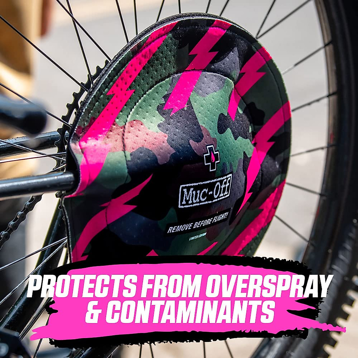 Muc-Off Disc Brake Covers, Camo - Washable Brake Shield for Bicycle Disc Brakes - Pair of Bike Brake Covers for MTB/Road/Gravel Bikes