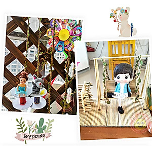 UCLEVER Artificial Vine Natural Hemp Rope Burlap Leaf Ribbon for Jungle Safari Birthday Party Decorations (33FT)