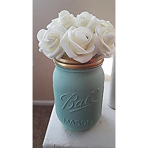 Lightingsky 300pcs 1.7 inch Real Touch Artificial Rose Head, DIY 3D Artificial Flowers for Wedding Bouquets, Room Decoration (White)