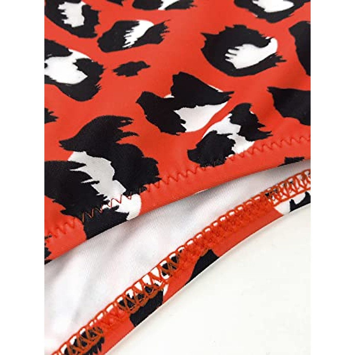 CUPSHE Women's V Neck Leopard Print One Piece Swimsuit,XL