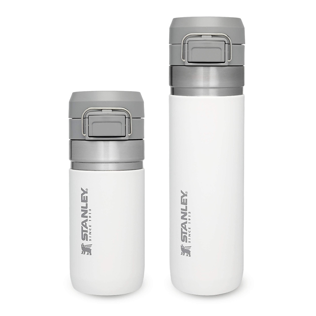 STANLEY Quick Flip Stainless Steel Water Bottle .71L / 24OZ Polar – Leakproof Insulated Water Bottle - Push Button Locking Lid - BPA-Free Thermos Flask - Cup Holder Compatible - Dishwasher Safe