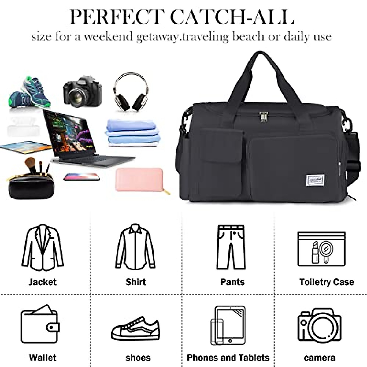 Womens travel bags, travel large capacity, sports Gym Bag, weekender carry on for women, Travel Duffel Bag with Shoes Compartment, Gym Tote Bag for Travel, Training Handbag, Yoga,Sport Bag