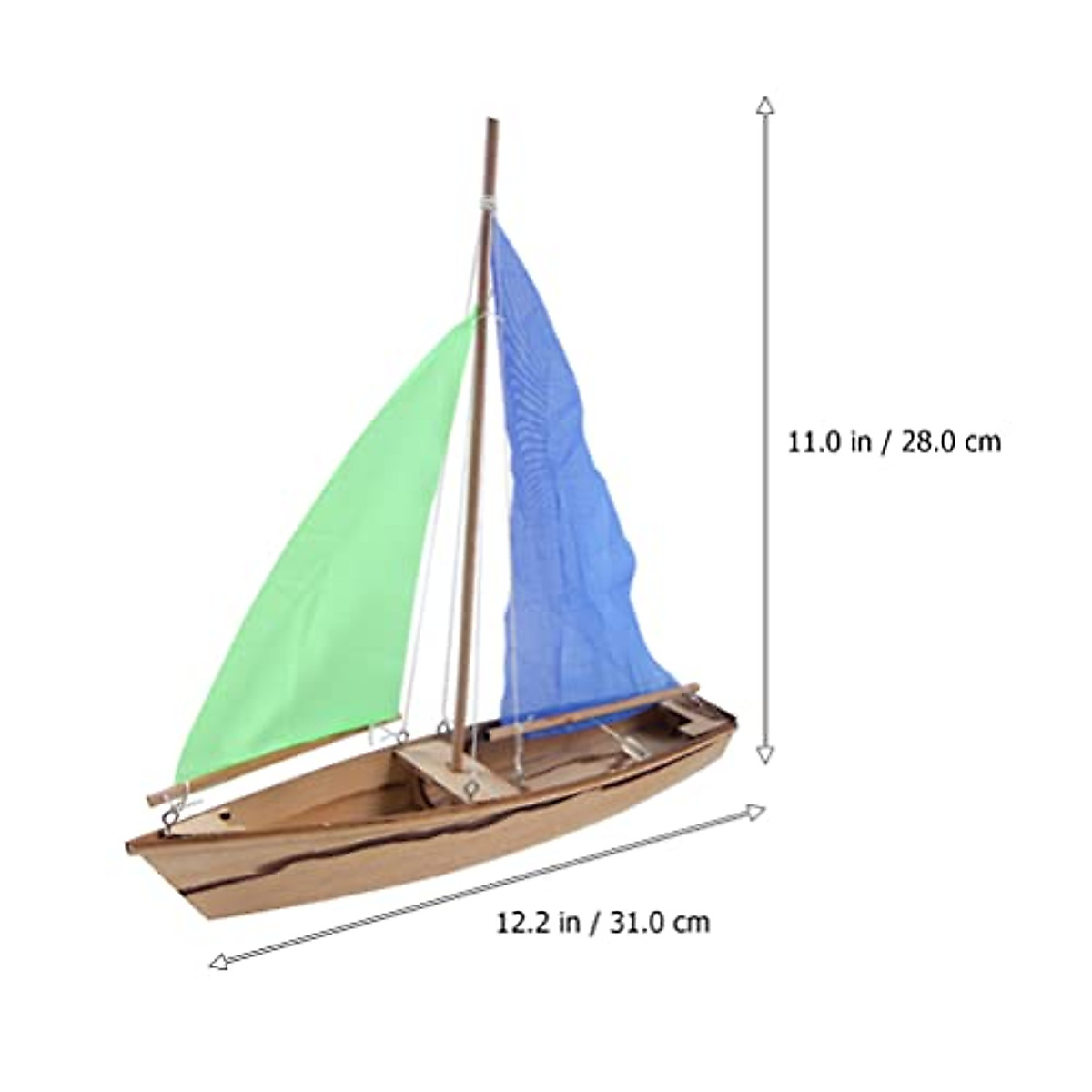 Gadpiparty 1Set DIY Wooden Sailboat Model Kits, Wood Boat Craft Model Boat Building Activities Woodcrafts Education Puzzle Toy for Kids Party Favors