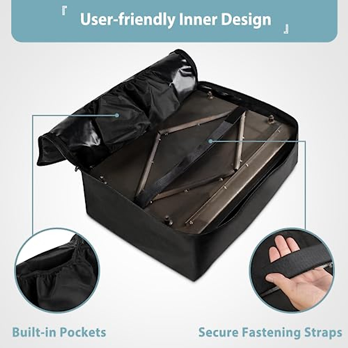 SHINESTAR Griddle Carry Bag for Blackstone 22" Tabletop Griddle without Hood, Portable Griddle Carry Bag for Travel, Heavy Duty 600D Waterproof Polyester, Black