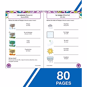 Carson Dellosa Skill Builders French I Workbook—Grades K-5 Vocabulary, Alphabet, Geography, Culture, With Word Searches and Activities for French Learning (80 pgs)