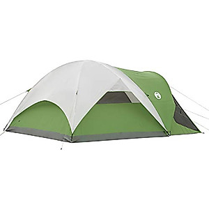 Coleman Evanston Screened Camping Tent, 6/8 Person Weatherproof Tent with Roomy Interior Includes Rainfly, Carry Bag, Easy Setup and Screened-in Porch