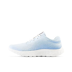 New Balance Girls DynaSoft 520 V8 Lace-Up Running Shoe, Bright Sky/Shell Pink/White, 5.5 Big Kid